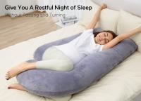 China Supportive U Shaped Full Body Maternity Pillow Perfect for Hotel Removable Cover Included for sale