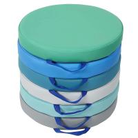 China 15 inches Round Flexible Seating Floor Cushions with Memory Foam Filling High Density Polyurethane Cover for sale