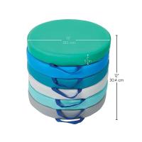 China 15 inches Round Flexible Seating Floor Cushions with Memory Foam Filling High Density Polyurethane Cover for sale