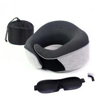 China Lightweight Foldable Memory Foam Neck Pillow for Train Car Airplane Office School for sale