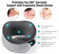 China Lightweight Foldable Memory Foam Neck Pillow for Train Car Airplane Office School for sale