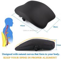China Polyester / Cotton Memory Foam Office Chair Cushion Lumbar Support Pillow for Adults for sale
