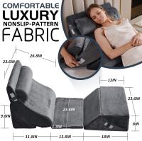 China 6PCS Orthopedic Bed Wedge Pillow Set for Adults 2-2.5 kg Body Support 100% Polyester Memory Foam Velour BLA for sale