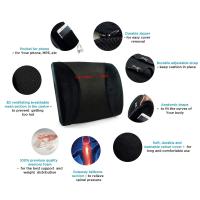 China Velvet Fabric Orthopedic Memory Foam Back Seat Cushion for Wheel Chair Car Seat Massage Yoga for sale