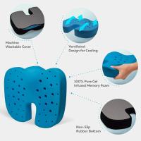 China Velvet Fabric Orthopedic Memory Foam Back Seat Cushion for Wheel Chair Car Seat Massage Yoga for sale