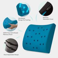 China Velvet Fabric Orthopedic Memory Foam Back Seat Cushion for Wheel Chair Car Seat Massage Yoga for sale