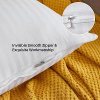 China Adjustable Striped Bed Pillows Queen Size Set of 2 Cooling Cotton Cover Firm 55*45*15 for sale