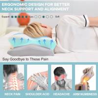 China Anti-Static Memory Foam Cervical Pillow for Neck Pain Relief and Cradles Design for sale