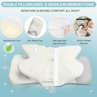 China Anti-Static Memory Foam Cervical Pillow for Neck Pain Relief and Cradles Design for sale