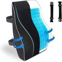 China Cooling Gel Memory Foam Lumbar Support Cushion for Ergonomic Car Seat and Office Chair for sale