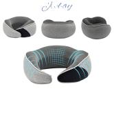 China Packable U Shape Pillow Cotton Ergonomic and Orthopedic Design Travel Three Piece Set for sale