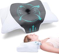 China Memory Foam Filling Cervical Pillow for Neck Soft Silk Orthopedic Support Bed Pillows for sale