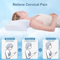 China Memory Foam Filling Cervical Pillow for Neck Soft Silk Orthopedic Support Bed Pillows for sale