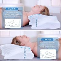 China Memory Foam Filling Cervical Pillow for Neck Soft Silk Orthopedic Support Bed Pillows for sale