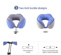 China Travel Essential Memory Foam U Shaped Neck Travel Pillow for Car and Airplane Support for sale