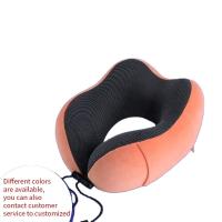 China Massage Comfort Travel Neck Memory Foam Pillow Cushion with Knitted Cover and Support for sale