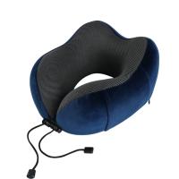 China Massage Comfort Travel Neck Memory Foam Pillow Cushion with Knitted Cover and Support for sale