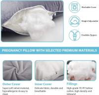 China Grey Velvet Cover J Shaped Full Body Pregnancy Pillow for Home Decor Sofa Cushion for sale