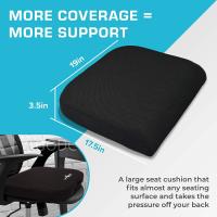 China Experience Comfort with Black Memory Foam Coccyx Cushion and Removable Mesh Cover for sale
