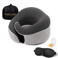 China 28x28x14cm Memory Foam Filling U Shape Car Neck Support Travel Pillow for Long Trips for sale