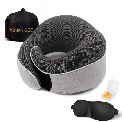 China 28x28x14cm Memory Foam Filling U Shape Car Neck Support Travel Pillow for Long Trips for sale