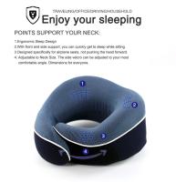 China 28x28x14cm Memory Foam Filling U Shape Car Neck Support Travel Pillow for Long Trips for sale
