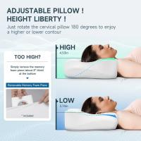 China Customized Color King Size Cooling Pillowcase Memory Foam Pillow for Neck Head Shoulder Pain Relief for sale
