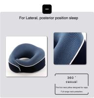 China 28x28x14cm Memory Foam Filling U Shape Car Neck Support Travel Pillow for Long Trips for sale