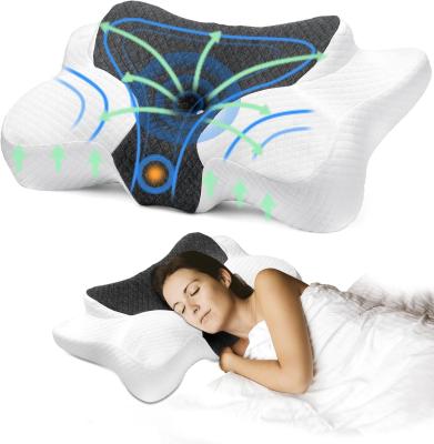 China Adjustable Memory Foam Neck Pillow for Pain Relief Cervical Pillows Sleeping Square Yes for sale