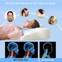 China Adjustable Memory Foam Neck Pillow for Pain Relief Cervical Pillows Sleeping Square Yes for sale
