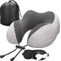 China BCI Certified 3 in 1 Portable U Shape Neck Pillow Set with Eye Mask for sale