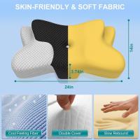 China Adjustable Memory Foam Neck Pillow for Pain Relief Cervical Pillows Sleeping Square Yes for sale