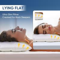 China Comfortable and Supportive Slim Bed Pillows for Stomach Sleeper Memory Foam Filling for sale