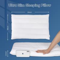 China Comfortable and Supportive Slim Bed Pillows for Stomach Sleeper Memory Foam Filling for sale