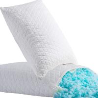 China Hotel Memory Foam Pillows with Custom Logo Accepted Washable Removable Cover for sale