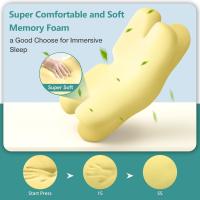 China 100% Polyester Neck Pillow for Neck Pain Relief Woven Orthopedic Contour Support Pillows for sale