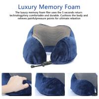 China Breathable Neck Pillow for U Shaped Memory Foam Travel Massage on Cervical Healthcare for sale