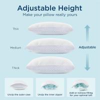 China Rayon Derived from Bamboo Cooling Pillow with Adjustable Loft and Anti-Static Comfort for sale