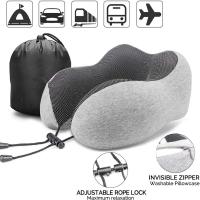 China Comfortable and Breathable Memory Foam Neck Pillow for Travel Machine Washable Suit for sale