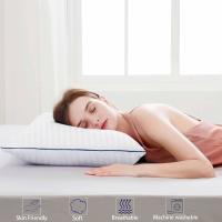 China Standard Size Set of 4 Pack Soft Fluffy Bed Pillows with Memorry Foam Filling Material for sale