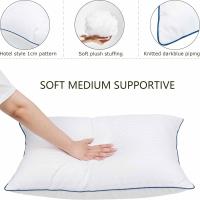 China Standard Size Set of 4 Pack Soft Fluffy Bed Pillows with Memorry Foam Filling Material for sale