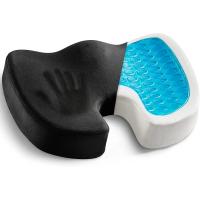 China Mesh Polyster Coccyx Orthopedic Gel Cooling Memory Foam Seat Cushion for Long Sitting for sale