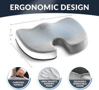 China Mesh Polyster Coccyx Orthopedic Gel Cooling Memory Foam Seat Cushion for Long Sitting for sale
