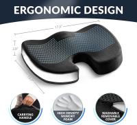 China Mesh Polyster Coccyx Orthopedic Gel Cooling Memory Foam Seat Cushion for Long Sitting for sale
