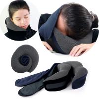 China Massage Foam Cervical Pillow U Shape Ergonomic Support for Office Travel and Airplane for sale