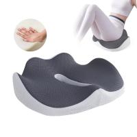 China Fabric Cover Ergonomic Memory Foam Lumbar Pillow Seat Cushion for Pain Pressure Relief for sale