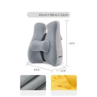 China Knitted Lumbar Massage Pillow Chair Cushion Memory Foam Back Rest Support for Hotels for sale