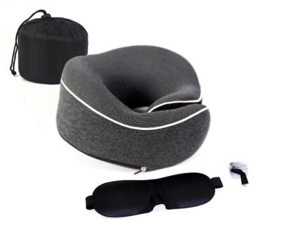 China Customized Comfort Memory Foam Travel Neck Pillow for Recliners Airplane Train Office for sale