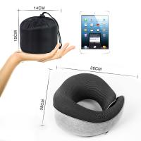 China Customized Comfort Memory Foam Travel Neck Pillow for Recliners Airplane Train Office for sale