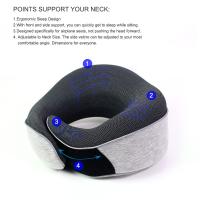 China Customized Comfort Memory Foam Travel Neck Pillow for Recliners Airplane Train Office for sale